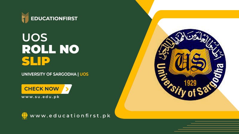 UOS Roll No Slip 2024 Download. Posted By: EducationFirst.pk | by ...