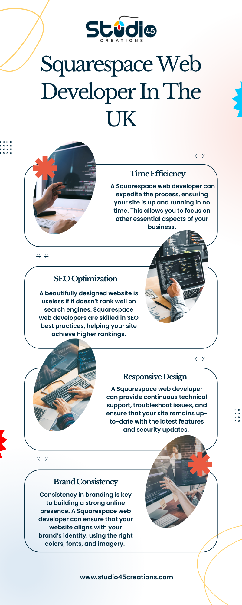 Squarespace Web Developer In The UK - Studio45 Creations - Medium