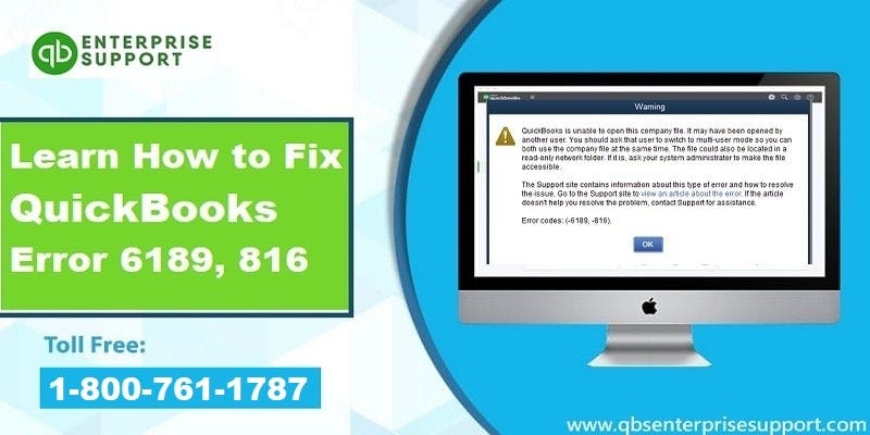 How to Fix QuickBooks Run-Time Error 6189 and 816? | by John Mathews | Medium