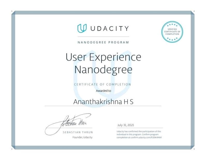 The ultimate experience of User-Experience Nanodegree | by Ananthakrishna H S | Medium