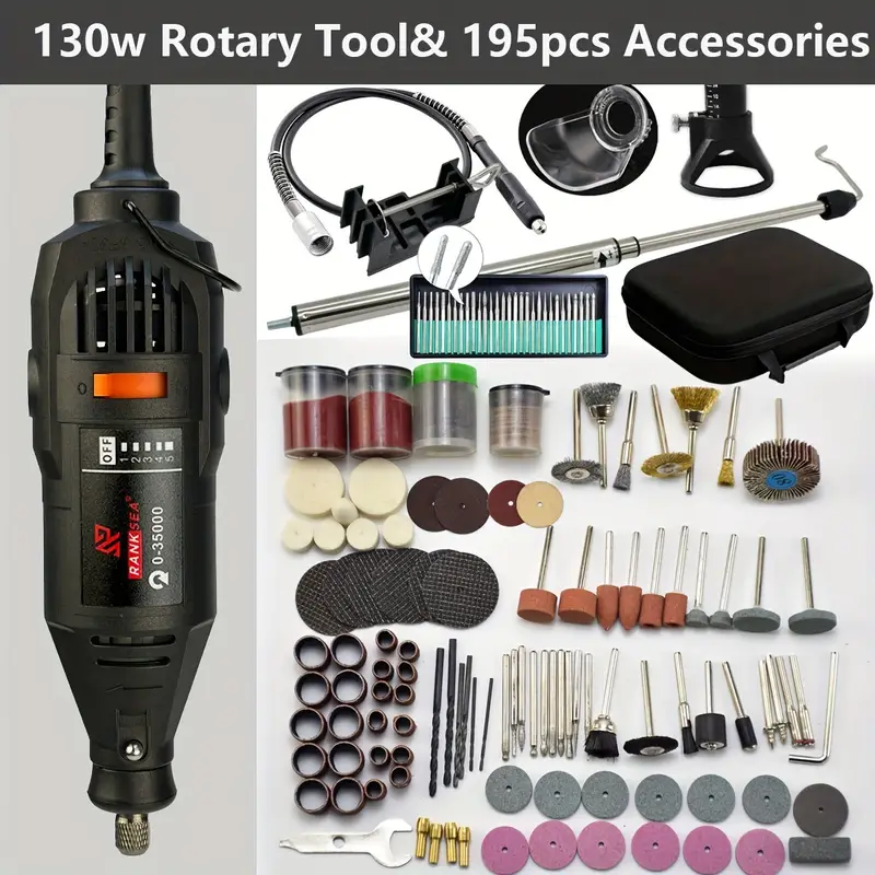 Kit Rotativo Multifuncional de 105 Piezas con Velocidad Ajustable 8000 ...