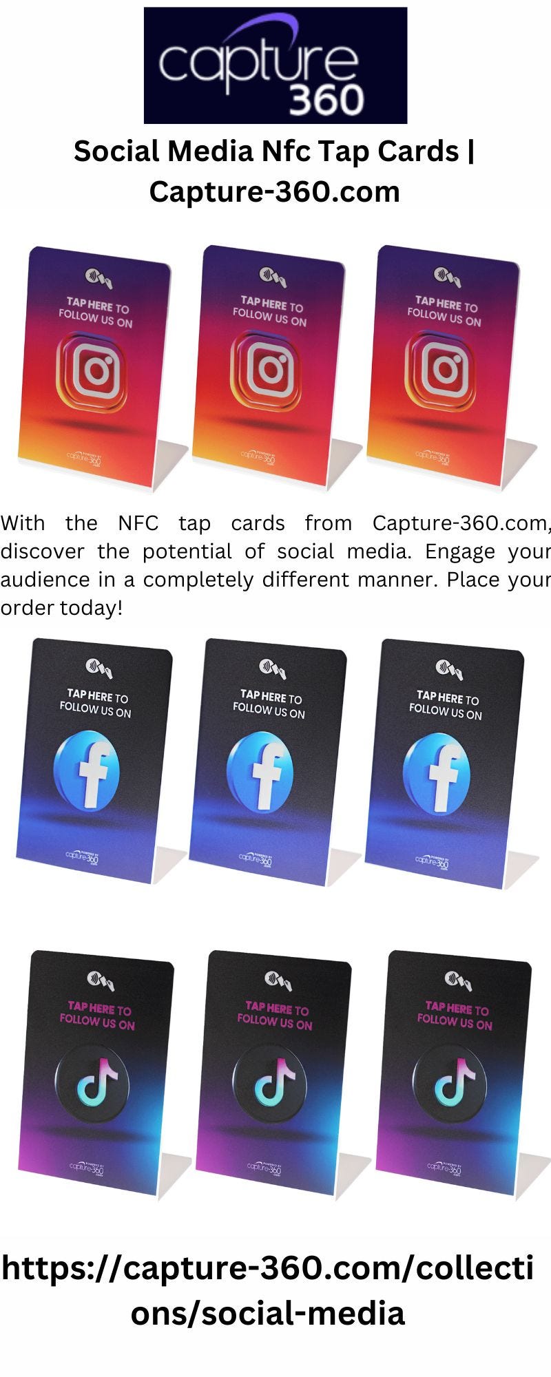 Social Media Nfc Tap Cards | Capture-360.com - Capture 360 Inc - Medium