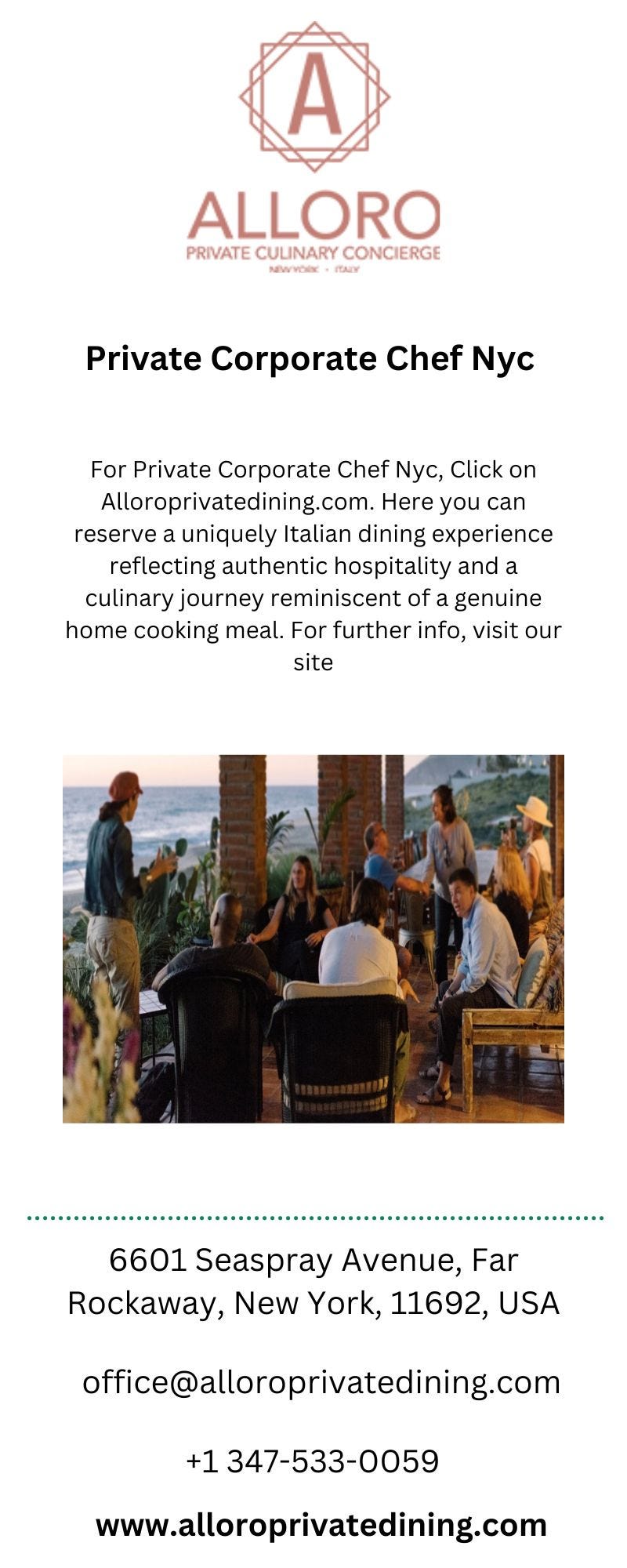 Private Corporate Chef Nyc | Alloroprivatedining.com - Alloro Private ...