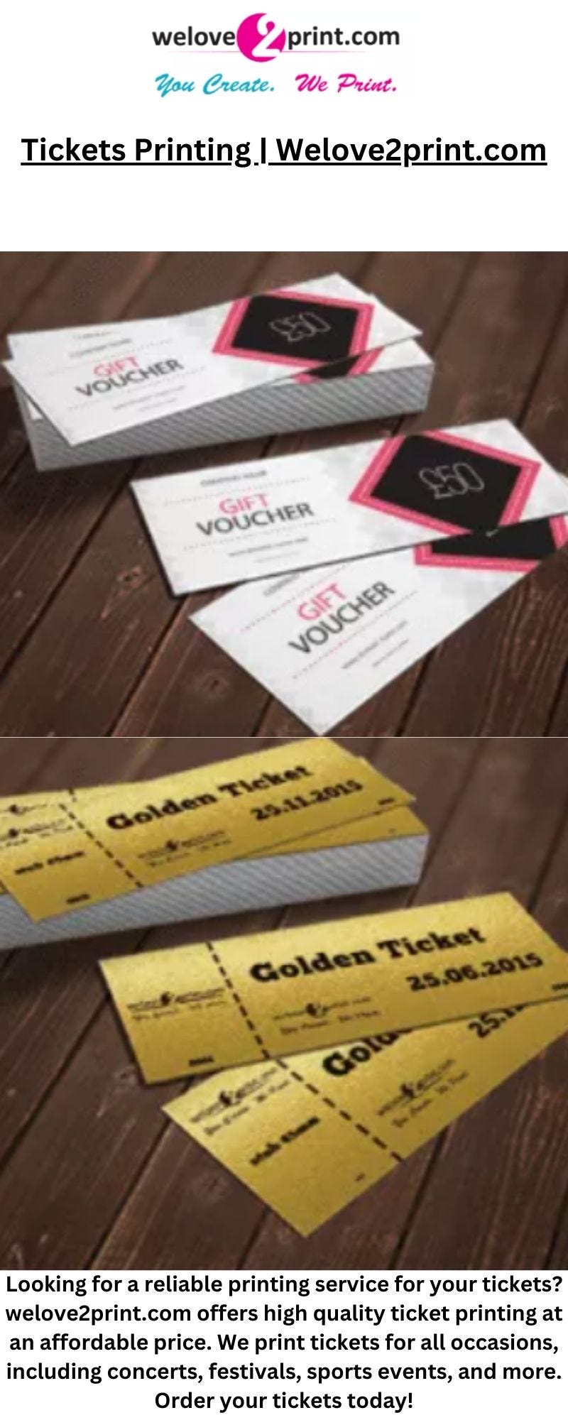 Tickets Printing | Welove2print.com - Welove2print - Medium