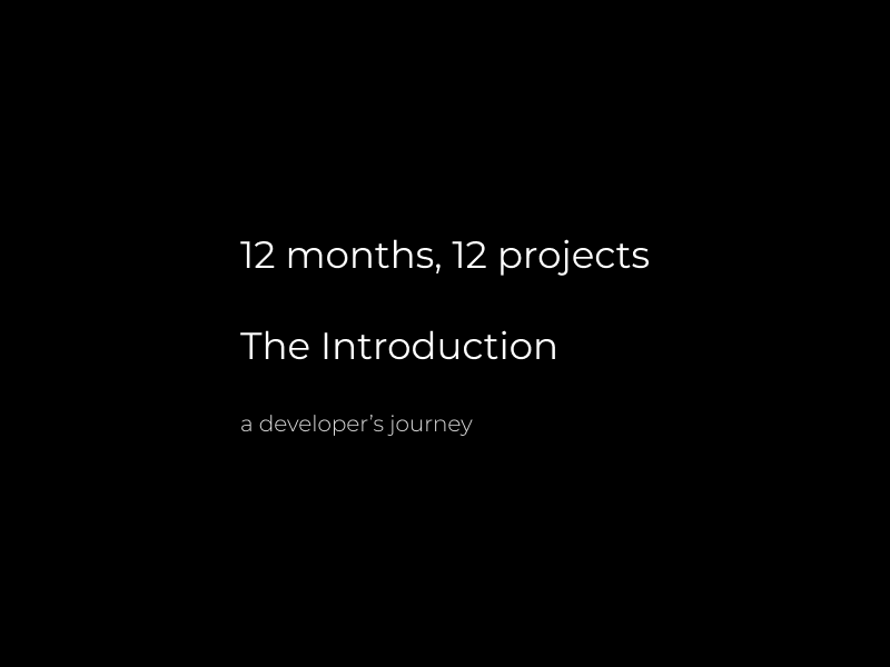 12 months, 12 projects: 12 Passive Income Projects in 12 Months — The Introduction | by Mahdi ...