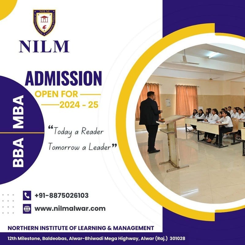 Crafting Leaders: BBA College in Alwar — NILM Alwar - NILM - Medium