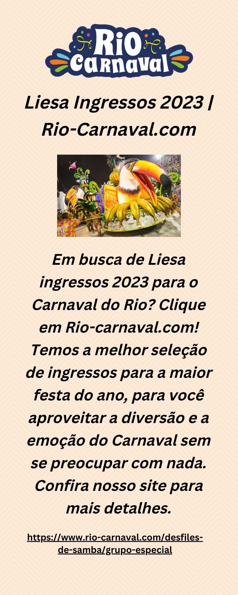 Liesa Ingressos 2023 | Rio-Carnaval.com - Rio-carnaval by Bookers International - Medium