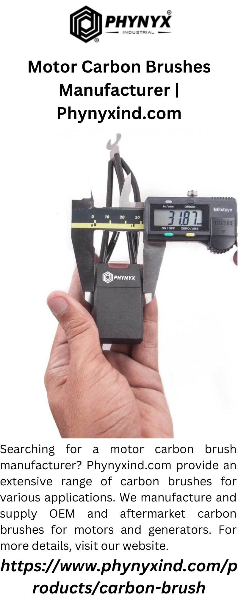 Motor Carbon Brushes Manufacturer | Phynyxind.com - Phynyx Industrial ...