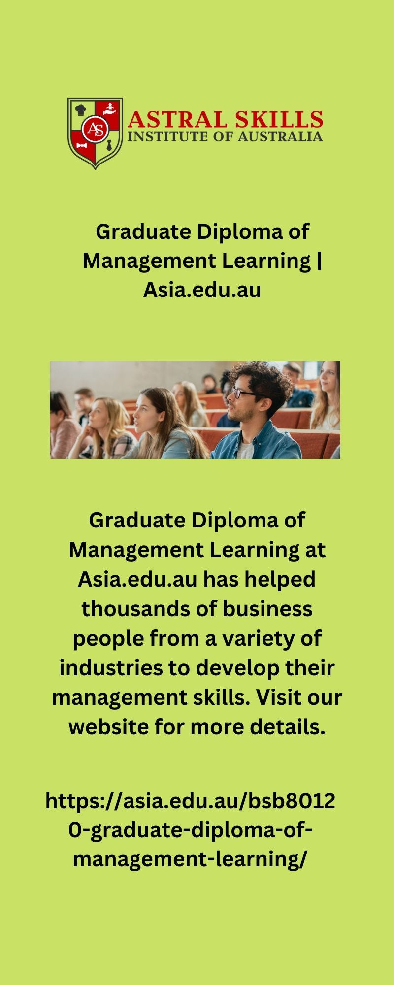 Graduate Diploma of Management Learning | Asia.edu.au - Eduasia - Medium