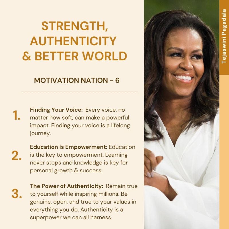 Empowering Lessons from Michelle Obama’s Life | by Tejaswini Pagadala ...