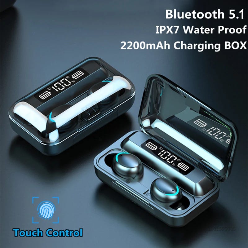New Wireless TWS Bluetooth Earphone with LED Display Touch Noise ...