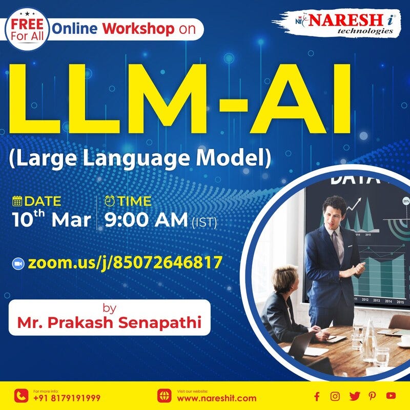Best Large Language Model [LLM — AI] Free Workshop in Hyderabad ...