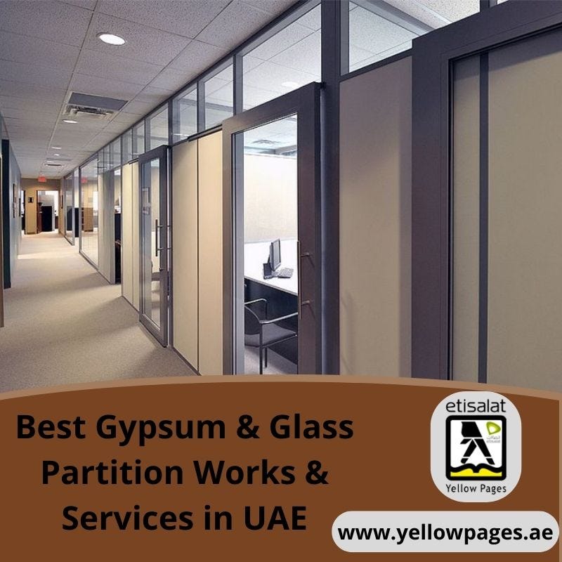 Best Gypsum & Glass Partition Works & Services in UAE - Shnajkha - Medium