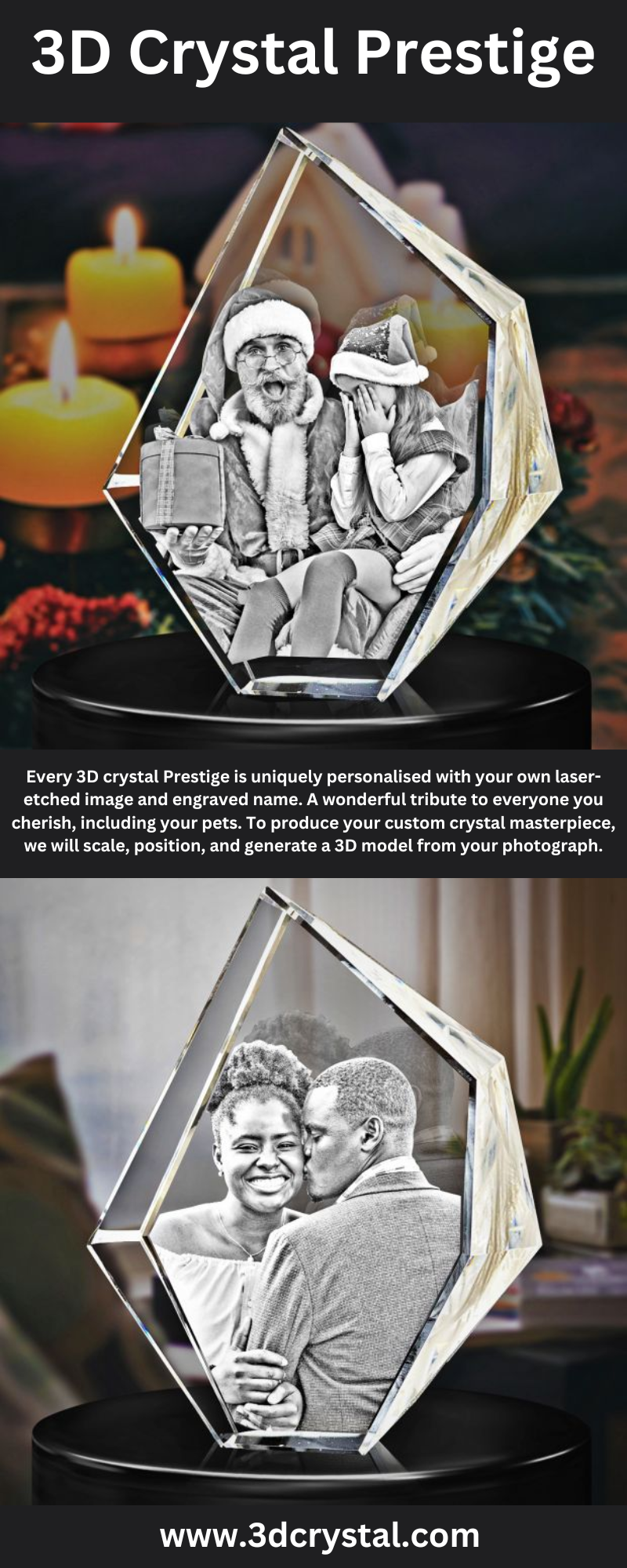 3D Crystal Prestige - Crystals3d - Medium