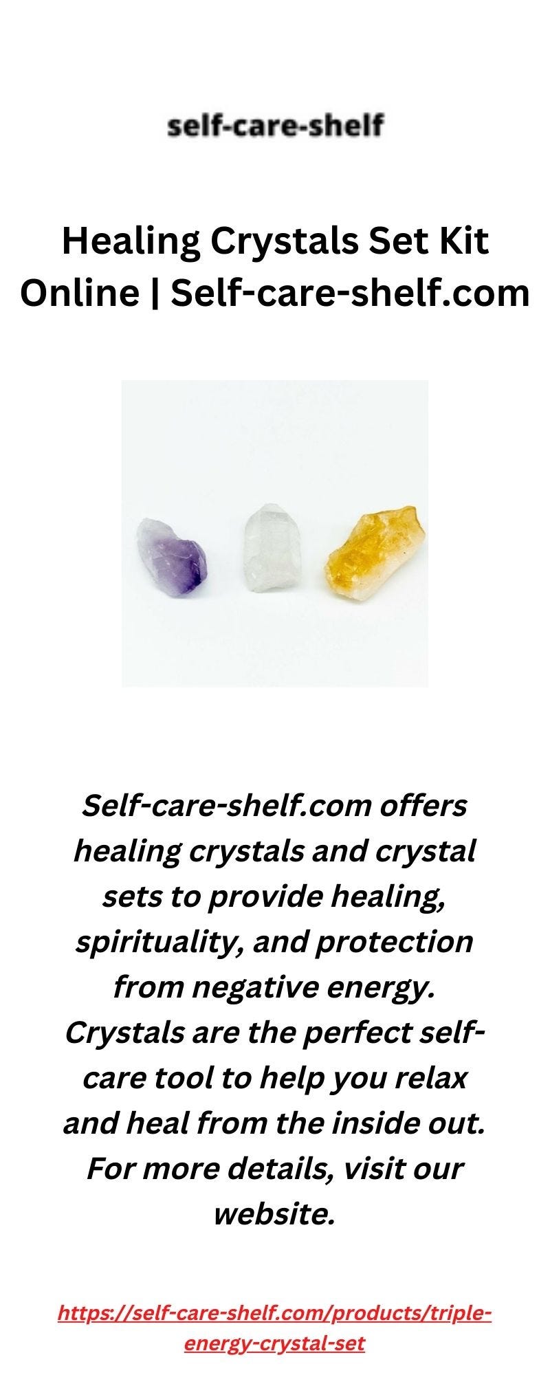 Healing Crystals Set Kit Online | Self-care-shelf.com - Self care shelf ...