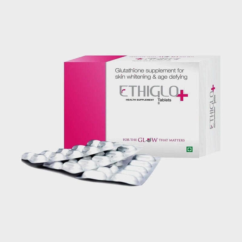 Ethiglo Plus Tablets, Glutathione tablets for skin whitening - Cureka ...