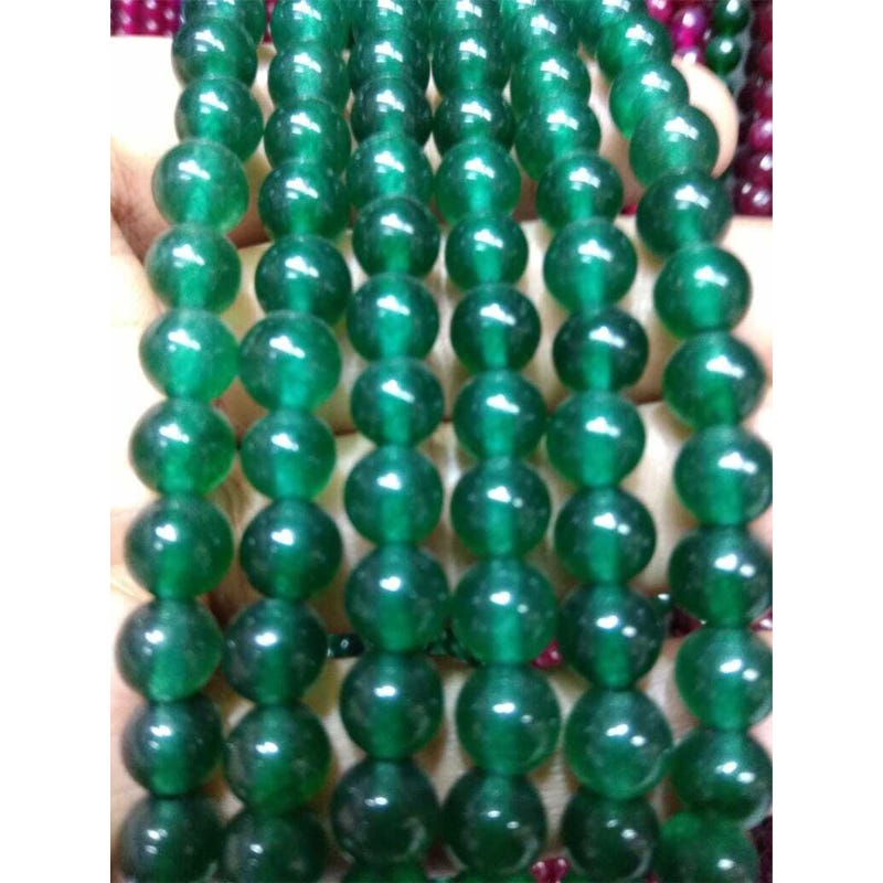 Grren beads Non fasited 5 string lot - TusharGems - Medium