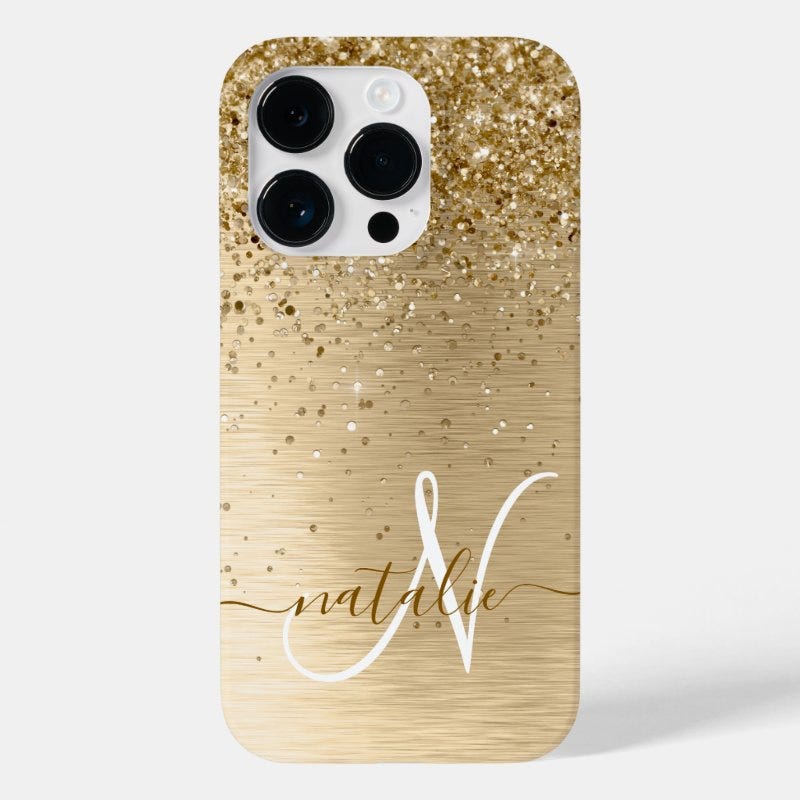Glittery Glamour: A Review of the Faux Gold Brushed Metal iPhone Case ...