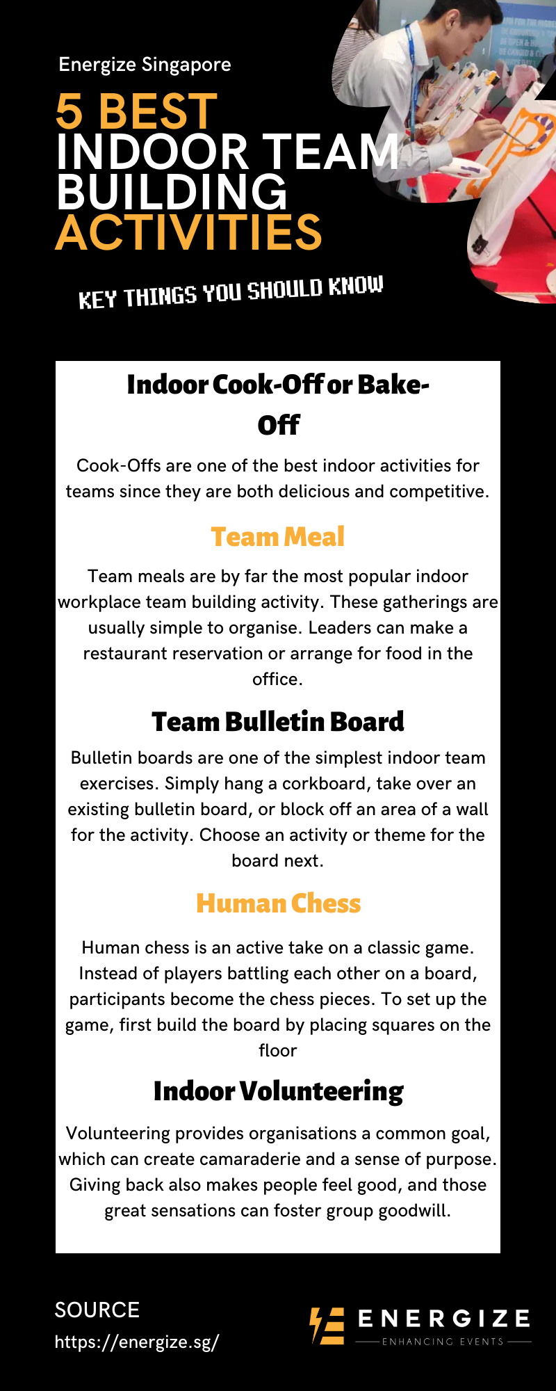 5 Best Indoor Team Building Activities — Energize Singapore ...