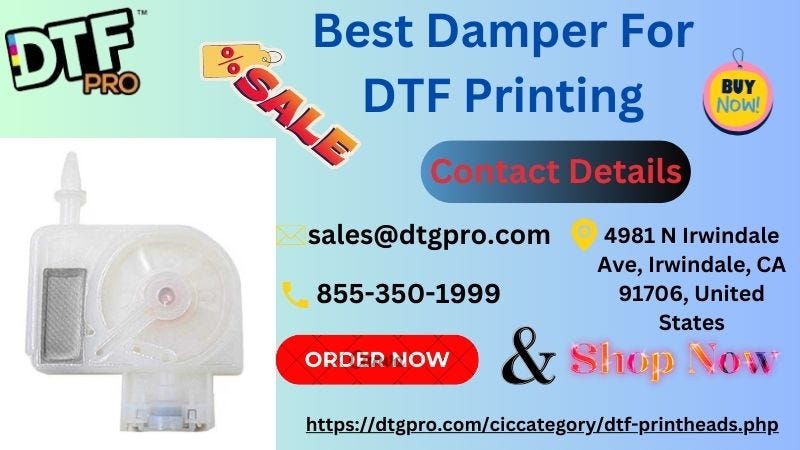 Boost Printer Performance with Dampers - DTG PRO - Medium