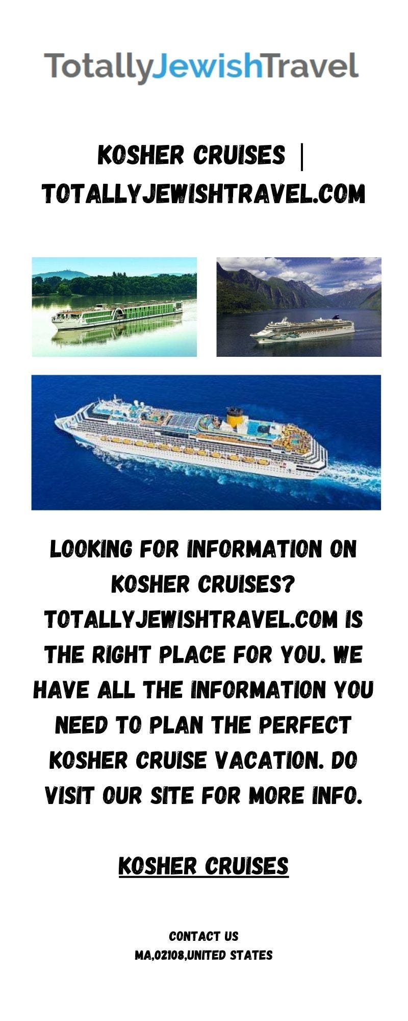 Kosher Cruises | Totallyjewishtravel.com - Traveltotallyjewish - Medium