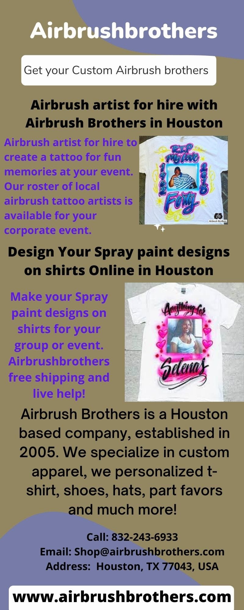 Spray Painted Shirts With Names And Designs