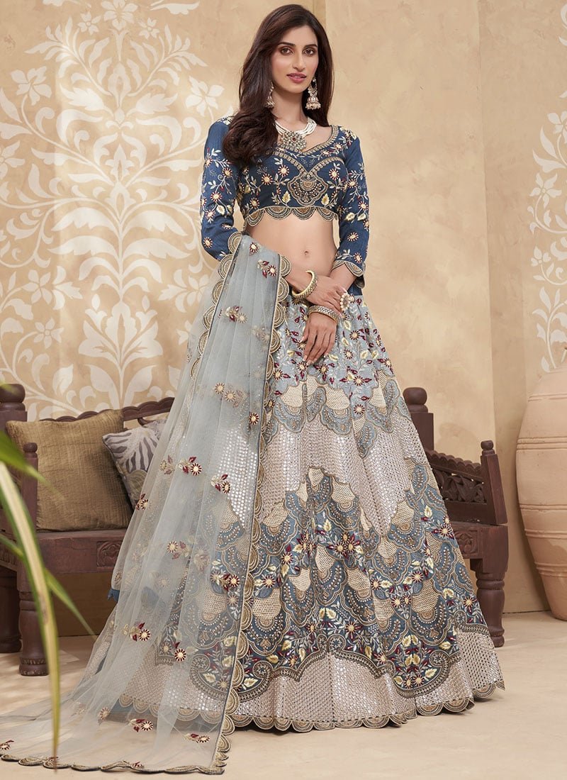 Traditional Grey Colored Lehengas Latest Collection | by ...