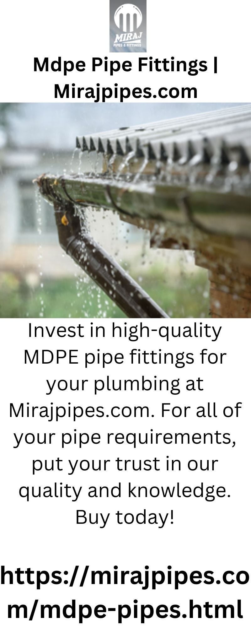 Mdpe Pipe Fittings | Mirajpipes.com - Miraj pipes Fitting - Medium