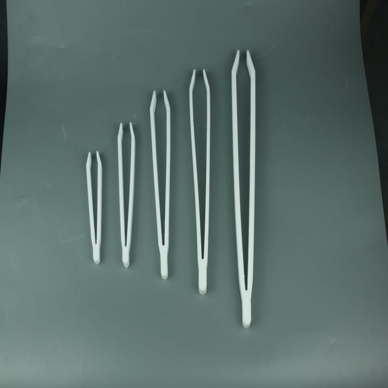 PTFE pure white corrosion resistant tweezers - Claire Wang - Medium