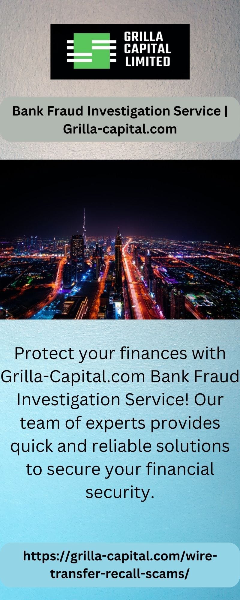 Bank Fraud Investigation Service | Grilla-capital.com - Grilla Capital ...
