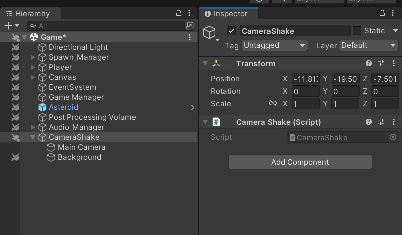 Camera Shake In Unity!. We already added some effects to our… | by Kaitlin Brown | Dec, 2023 ...