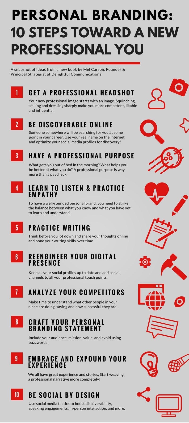Your Personal Branding Strategy in 10 Steps (Infographic) | by Leili McKinley | Medium