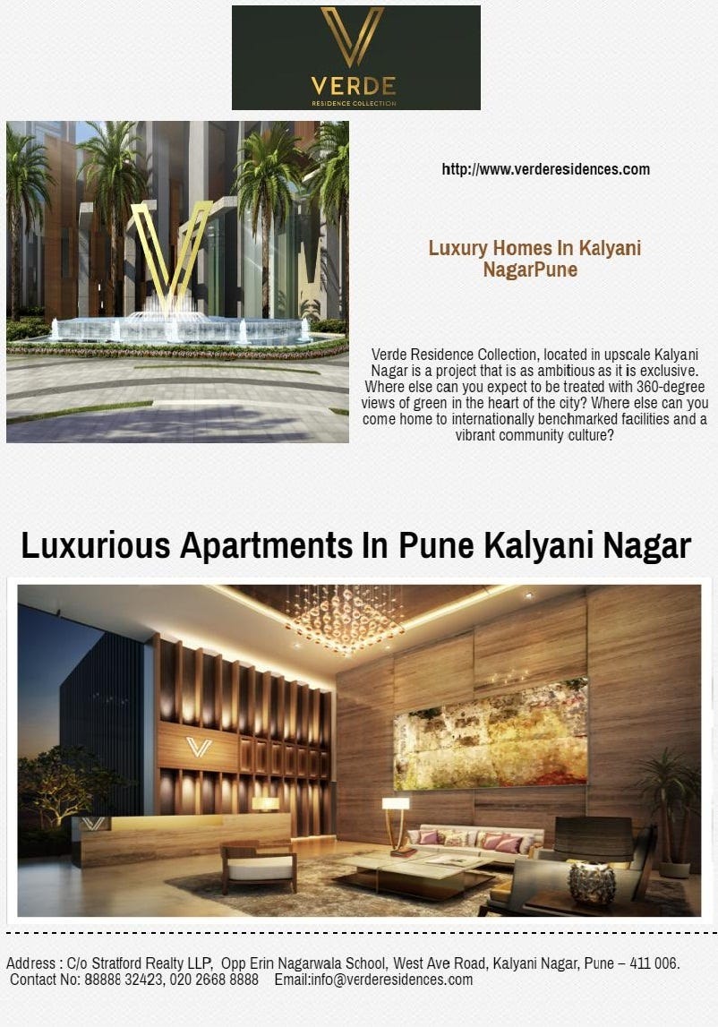 Luxury Homes in Pune -Verde Residences | by SandyMehta | Medium
