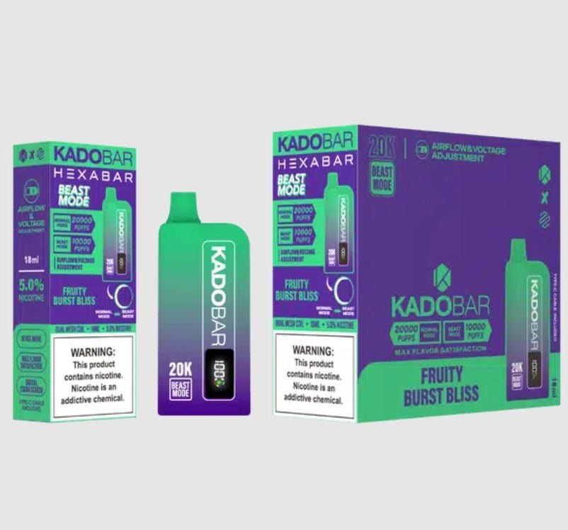 Fruity Burst Bliss — Hexa X Kado Bar 20000 Puffs - Damon Salvatore - Medium