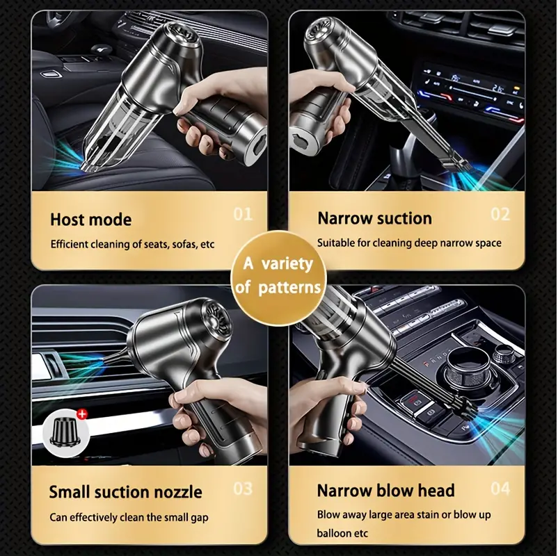 Introducing the 1pc Strong Suction Cordless Car Vacuum: Your Ultimate ...