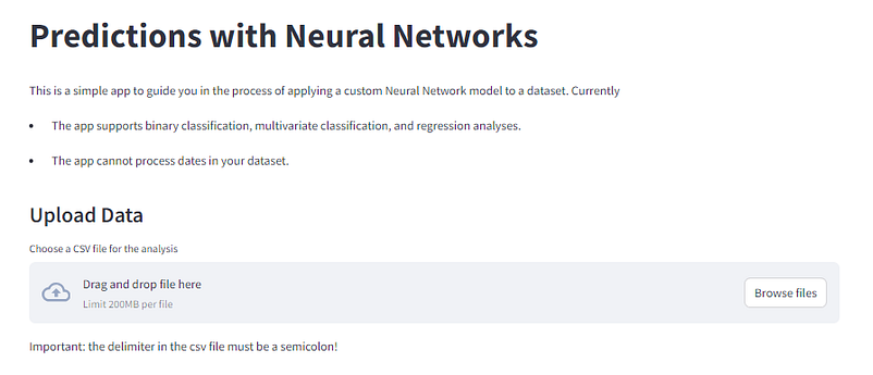 A Streamlit App For Custom Neural Networks By Sam Campitiello Medium