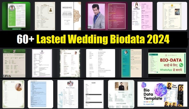 60+ Lasted Wedding Biodata Template 2024 | by Helping | Medium