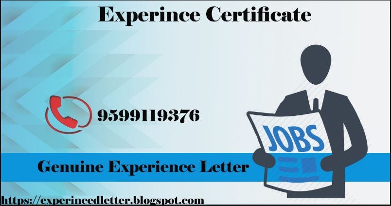 Fake Experience Certificate | 9599119376 | by Genuine Experienced ...