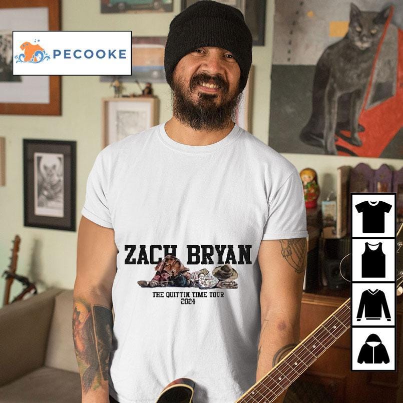 Zach Bryan Cowboy The Quittin Time Tour 2024 Shirts - Marabel - Medium