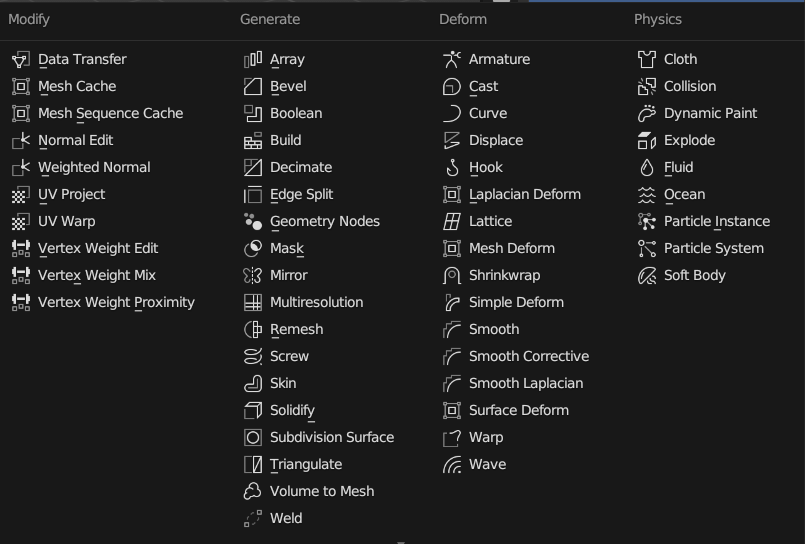 Blender modifiers. In Blender, modifiers are tools that… | by Dikhan ...