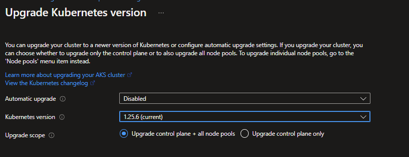 How to update the cluster version in Azure AKS? - Kirtika Pipaliya - Medium