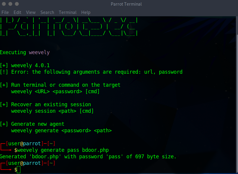 Creating PHP Backdoor Using Weevely | by Ronak Sharma | Medium
