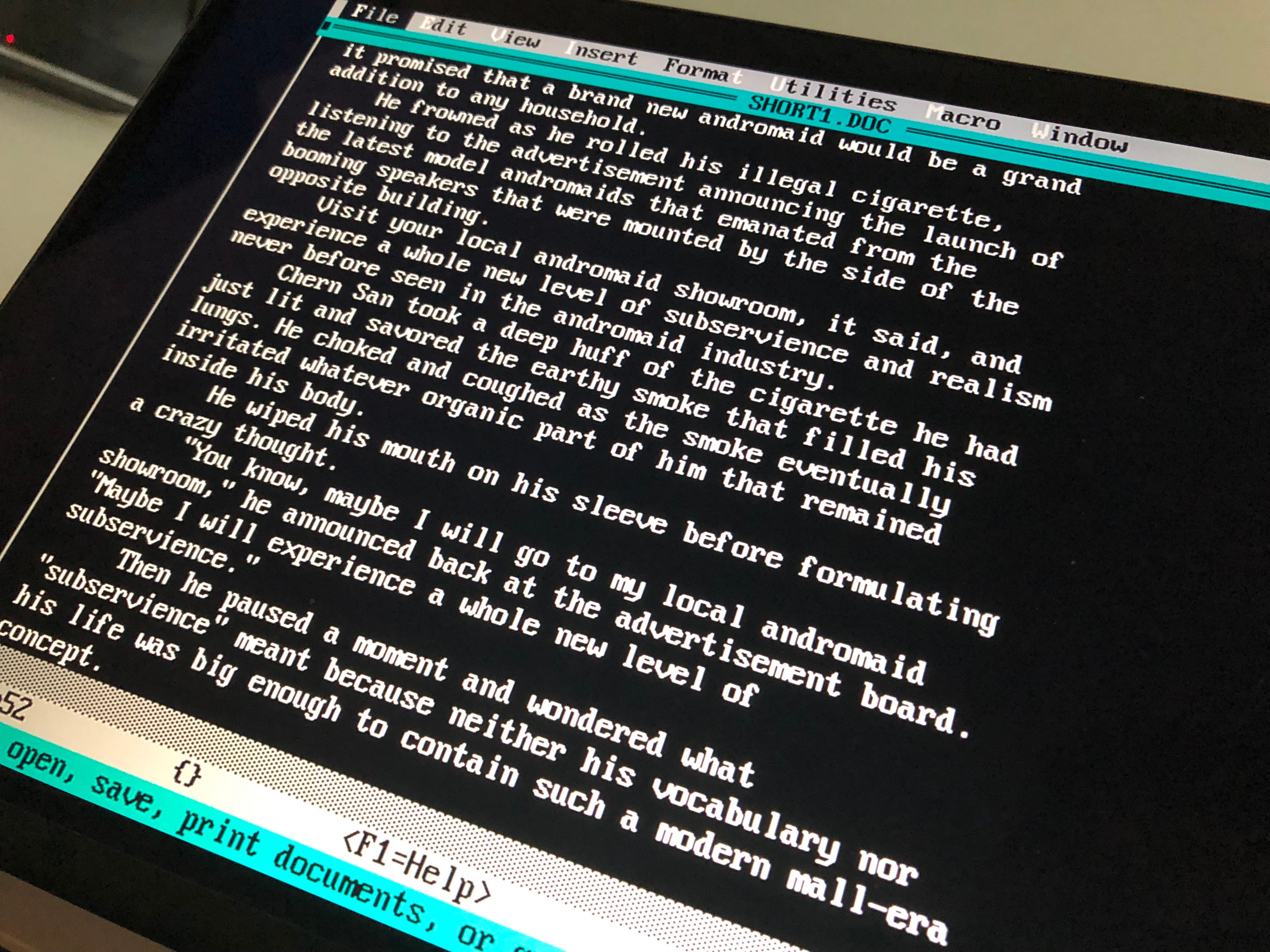Computer Word Writing