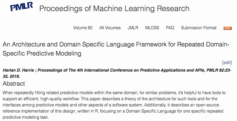 An Architecture And Domain Specific Language Framework For Repeated Domain Specific Predictive