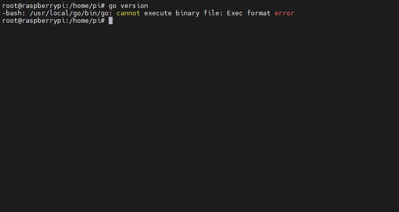 Raspberry Pi 安装 go 后提示错误 Exec format error - HoneyMoose - Medium