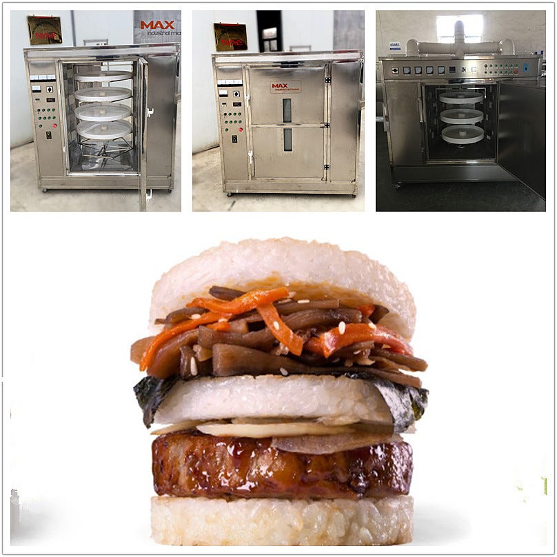 Rice Hamburger Reheating Machine. Rice hamburger is a perfect way to ...