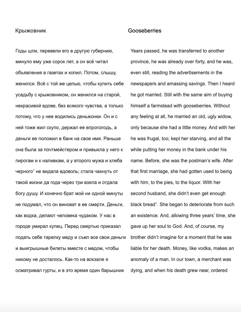 Gooseberries by Anton Chekhov. The text below is an excerpt from Anton ...