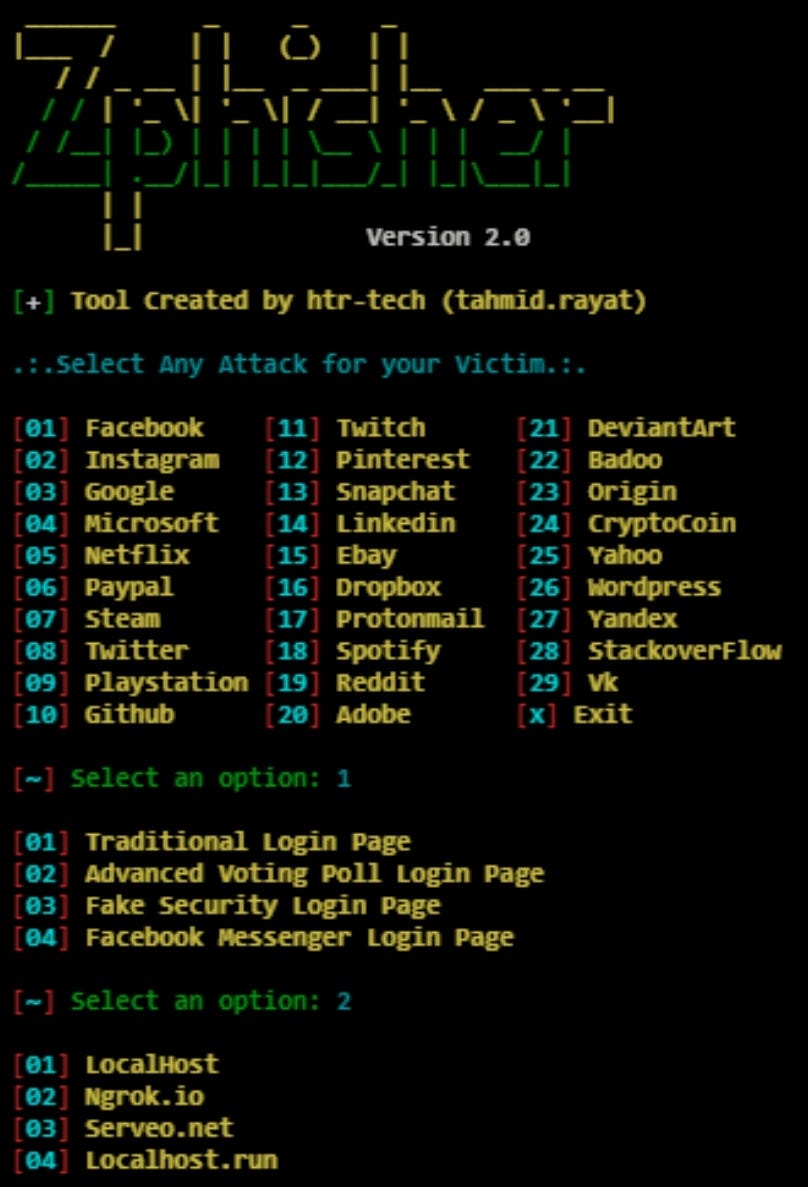 ZPHISHER IS A POWERFUL OPEN-SOURCE TOOL PHISHING TOOL. | by Sachin_Maurya. | Feb, 2025 | Medium