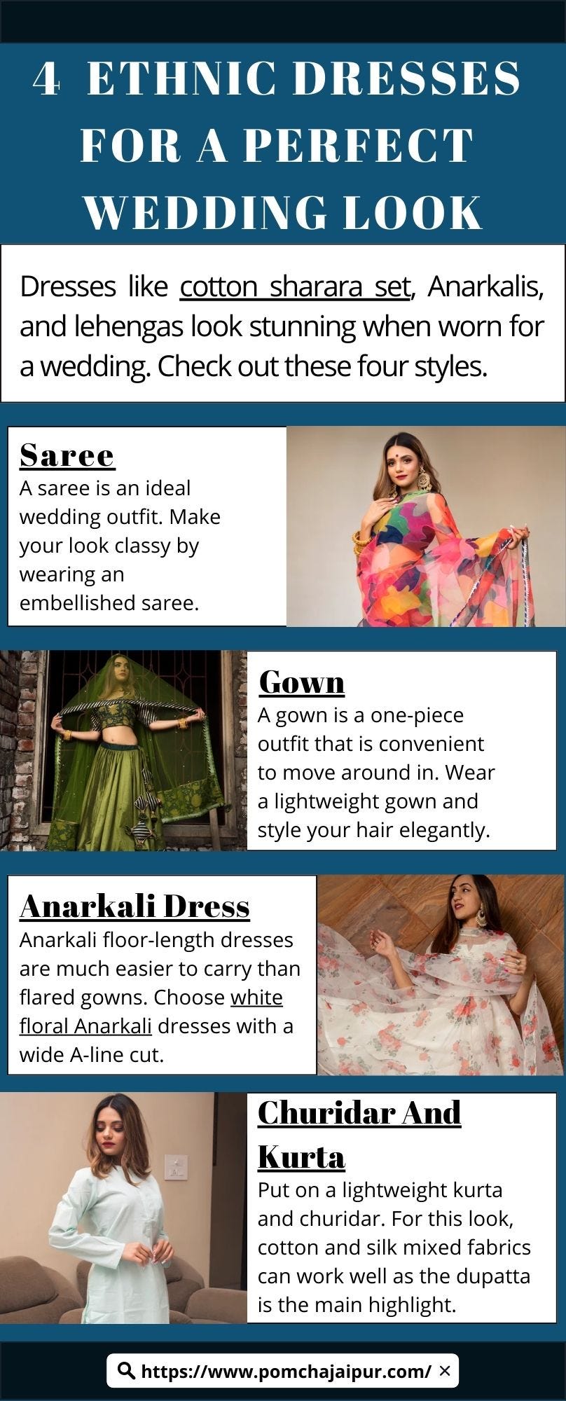 4 Ethnic Dresses For A Perfect Wedding Look - Pomcha Jaipur - Medium