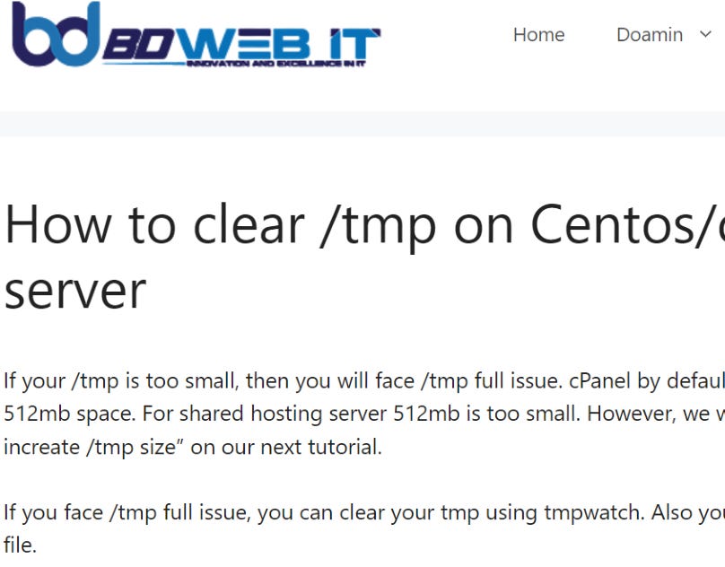 How to clear /tmp on Centos/cPanel server | by Scott Claxton | Medium